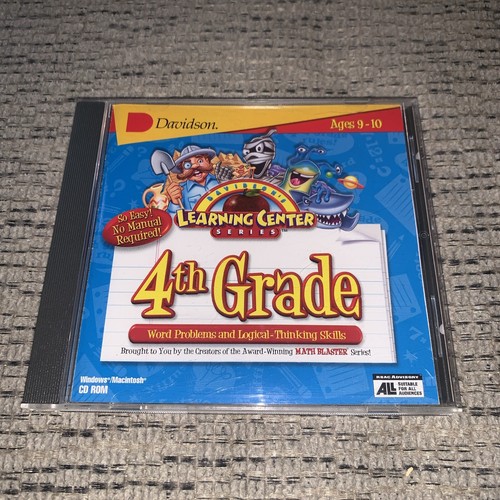 Davidson 4th Grade Learning Center (CD) cd-rom Age 9-10 Thinking Skills ...