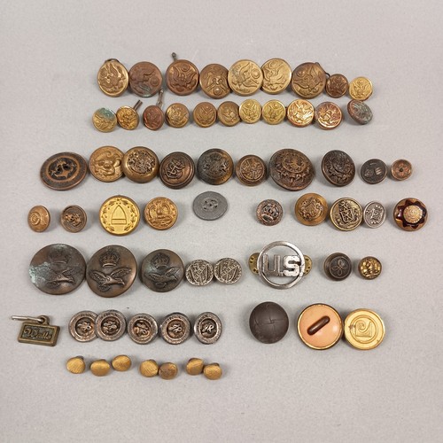 Vintage Junk Drawer Lot Collection of 64 Buttons & Pins US and others ...