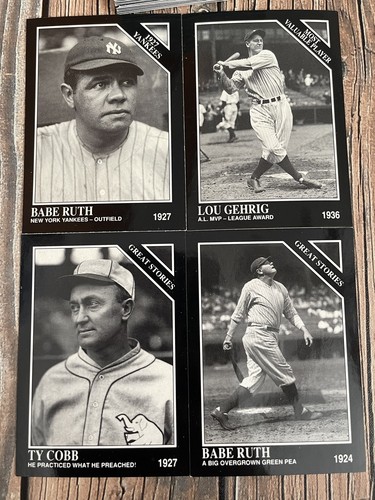 Conlon Collection Sporting News 80 Card Lot MLB HOF Babe Ruth Ty Cobb ...