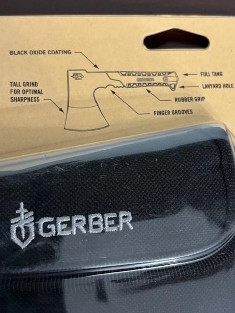Gerber Pack Hatchet Black Stainless Steel Rubber Grip Sheath Camping ...