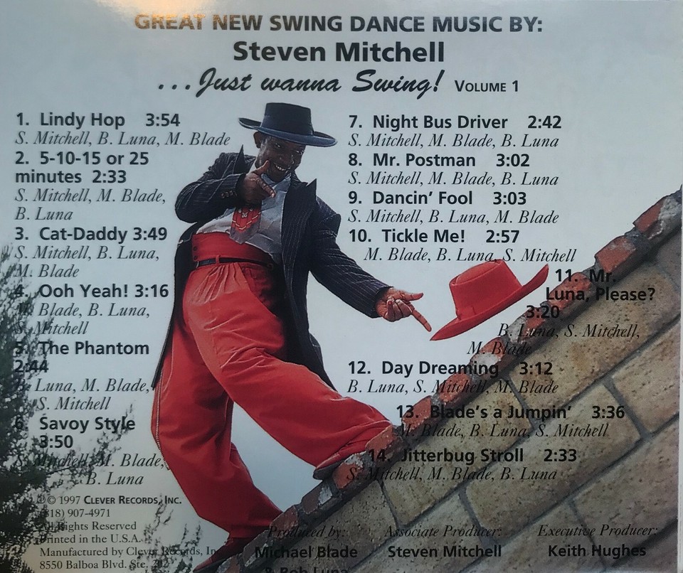 Steven Mitchell ... Just Wanna Swing (CD 1997 Clever Records) *Very ...