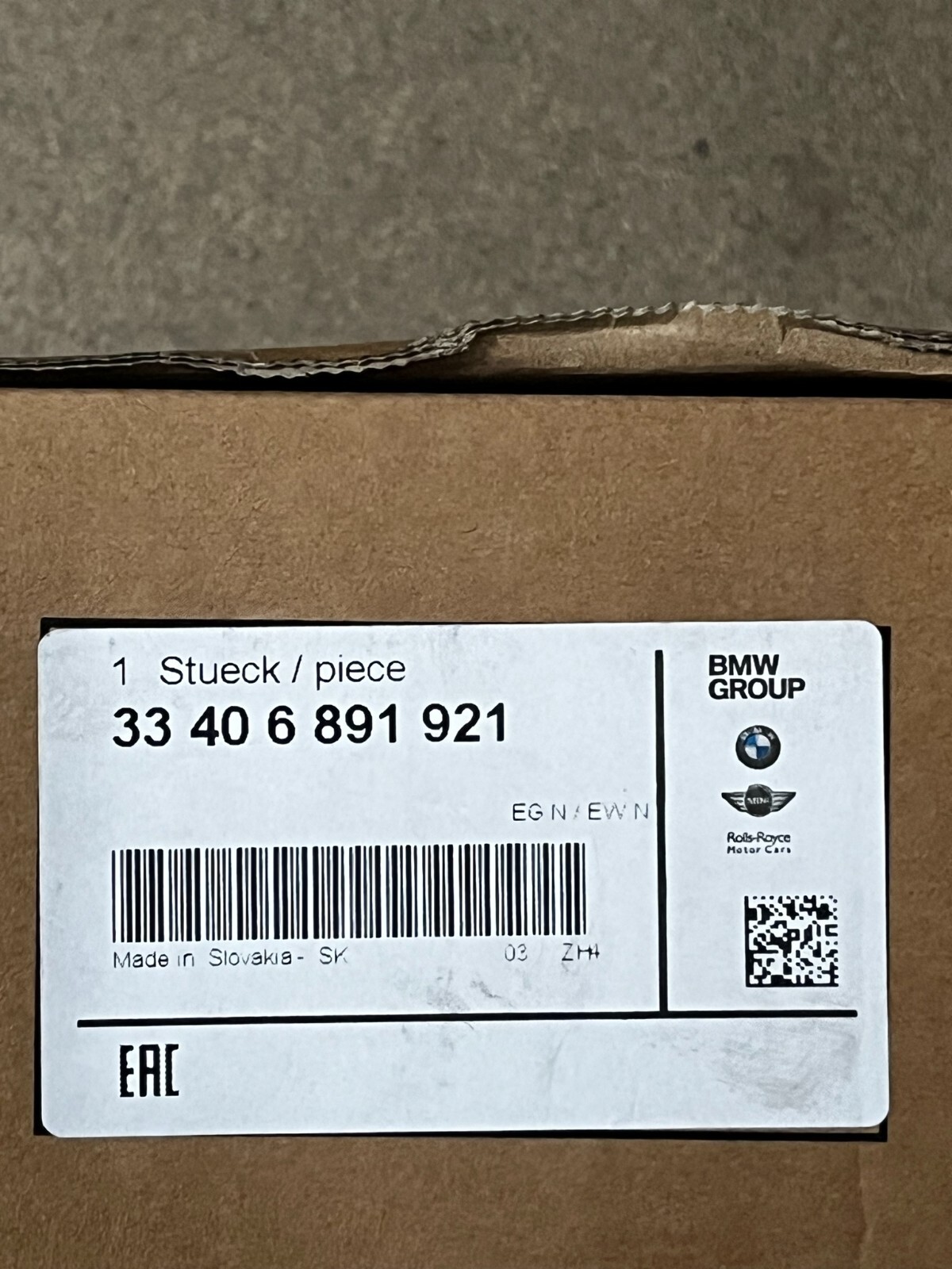 OEM 33406891921 BMW - 1 / 2 / X1 / X2 / MINI - COUNTRYMAN WHEEL HUB ...