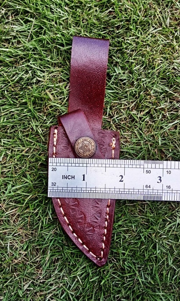EDC GENUINE LEATHER KNIFE SHEATH HANDMADE SHEATH FIXED BLADE KNIFE BELT ...