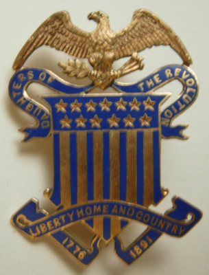 Gold Enameled Pin -Daughters of the Revolution- 14K | eBay