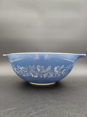 VINTAGE PYREX MIXING BOWL DARK BLUE COLONIAL MIST CINDERELLA # 444 | eBay