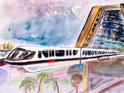 Walt Disney World / Monorail / A WDW art print / Prints From Artist | eBay