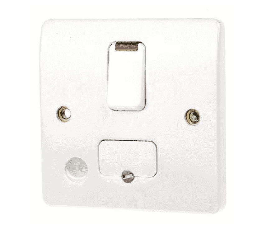 MK K1070WHI Logic Plus 13a DP Switched Fused Spur With Neon Flex Outlet ...