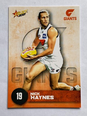 2021 AFL Select Footy Stars Common Card 'Nick Haynes' GWS Giants #74 | eBay