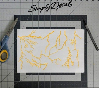 Lightning Bolts High Heat Vinyl Stencil - 2x 11"x6" Sheets Durable Easy ...