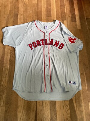 #45 Game Used Portland Sea Dogs Gray Road Jersey Red Sox | eBay