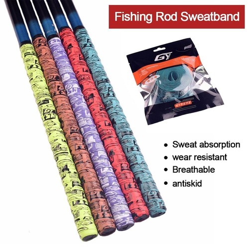 Thickened Fishing Rod Sweatband Anti Slip Tennis Overgrip Fishing Rod ...