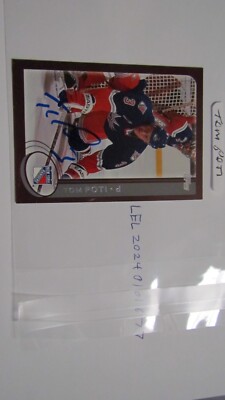 2002 2003 Topps Tom Poti signed Hockey Card | eBay