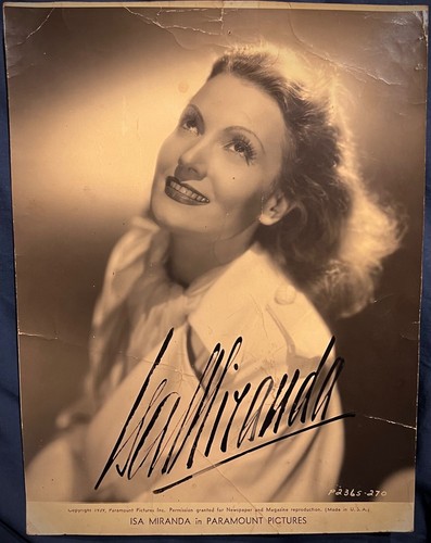 Isa Miranda-Fotografia Original Mit Orig PARAMOUNT (U.S.A 1937- | eBay.de