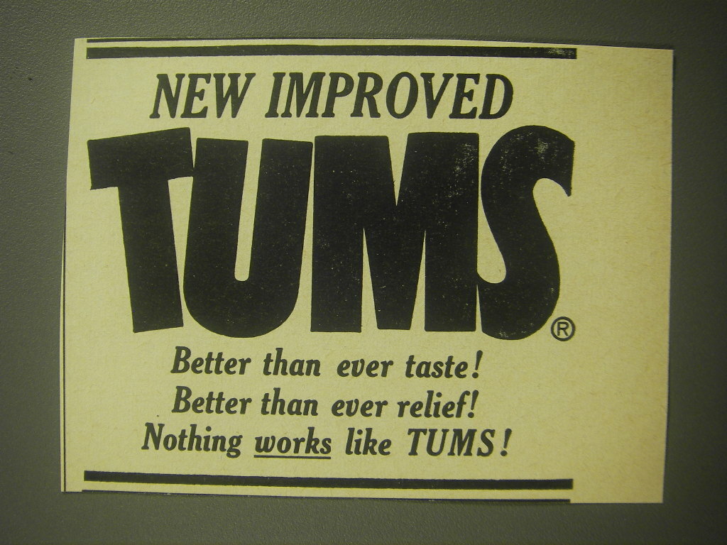 1963 Tums Medicine Ad - New Improved Tums | eBay