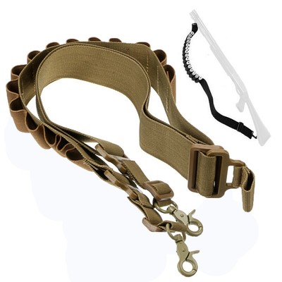 Tactical 15 Rounds Shell Holder Belt Shotgun 12 Gauge Ammo Bullet ...