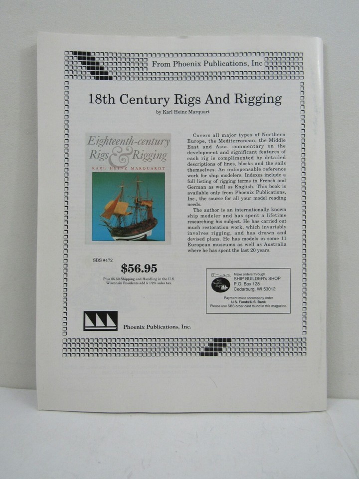 Model Ship Builder Magazine Back Issue No.93 Jan./ Feb. 1995 (Pg170B ...