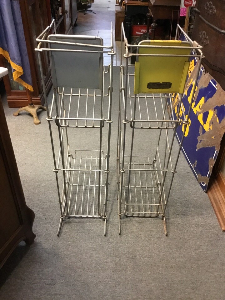 Rare 1940s 50s Pepsi Cola Store Display Bottle Racks Two Total Double ...