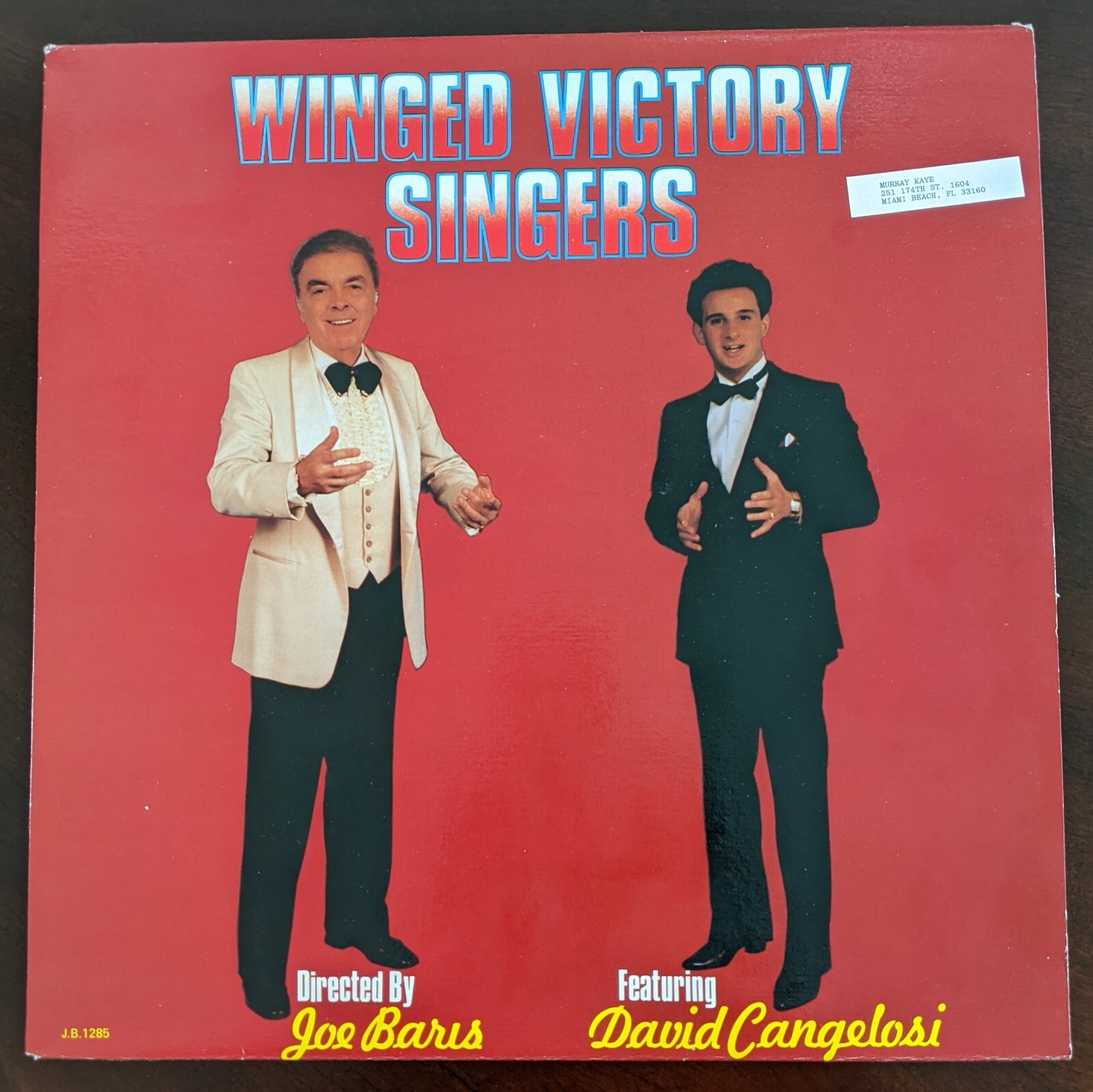 "WINGED VICTORY SINGERS" - JOE BARIS / DAVID CANGELOSI - XIAN RECORD ...