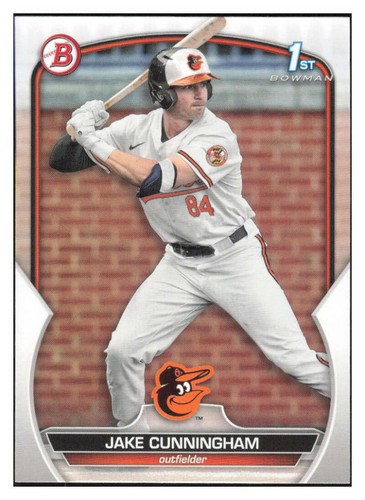 Jake Cunningham RC 2023 Bowman Draft #BD-198 Pre ROOKIE MLB Orioles ID ...