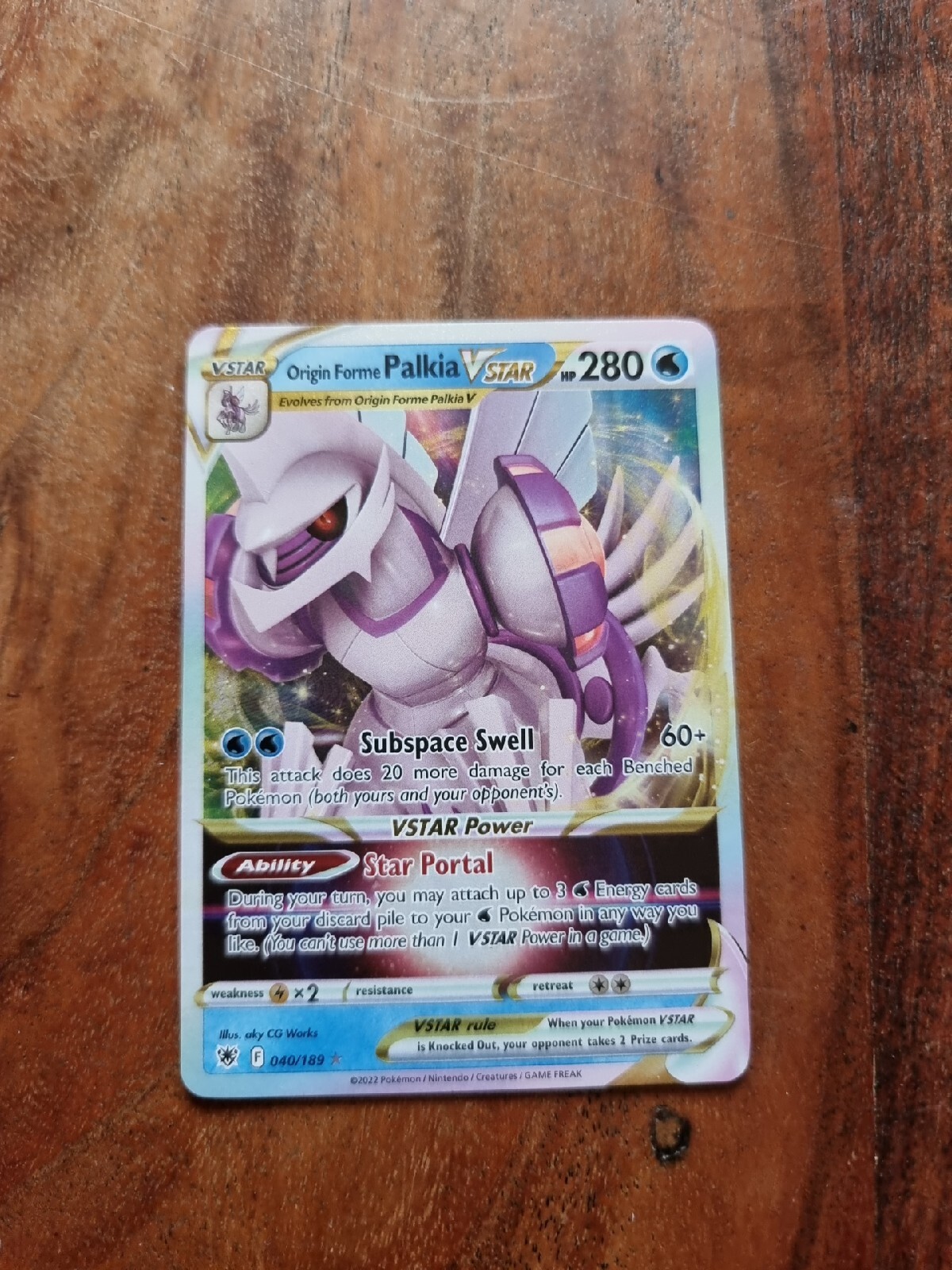 Origin Forme Palkia VSTAR 040/189 Swsh10: Astral Radiance Holo for sale ...