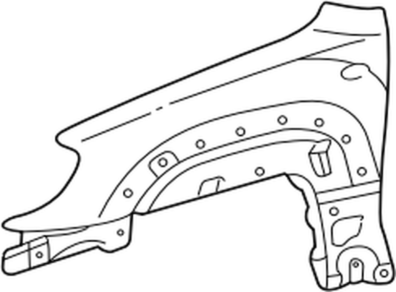 53802-35620 Toyota Fender sub-assy, front lh 5380235620, New Genuine ...