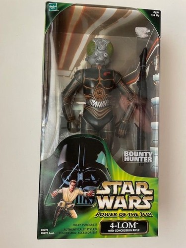 Star Wars Bounty Hunter 4-LOM 12 Inch Action Figure Sealed Vintage 2000 ...
