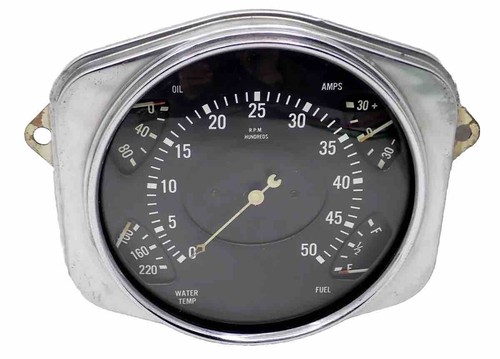 Vintage Stewart Warner Gauge Instrument Panel w/ Tach Marine Hot Rod ...