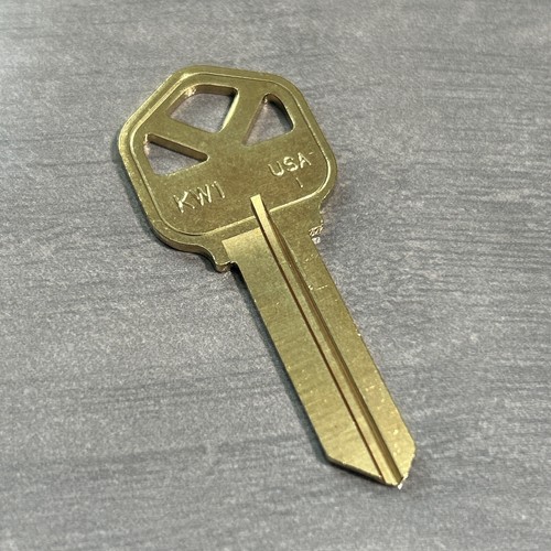 6 PK KWIKSET KW-1 House Key Blanks BRASS Office-Maintenance Home ...
