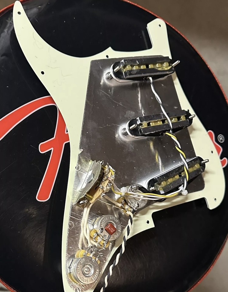 Loaded SSS Stratocaster Pickguard w/Fender USA Specs & Squier Ceramic ...