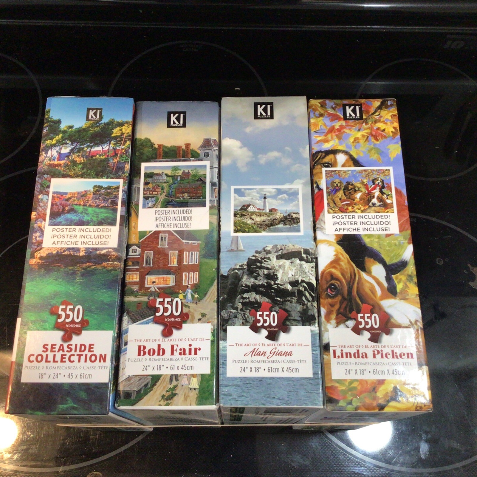 Lot Of 4 Jigsaw puzzles /KI ,550 piece EstateSale-Have Hundreds Of ...