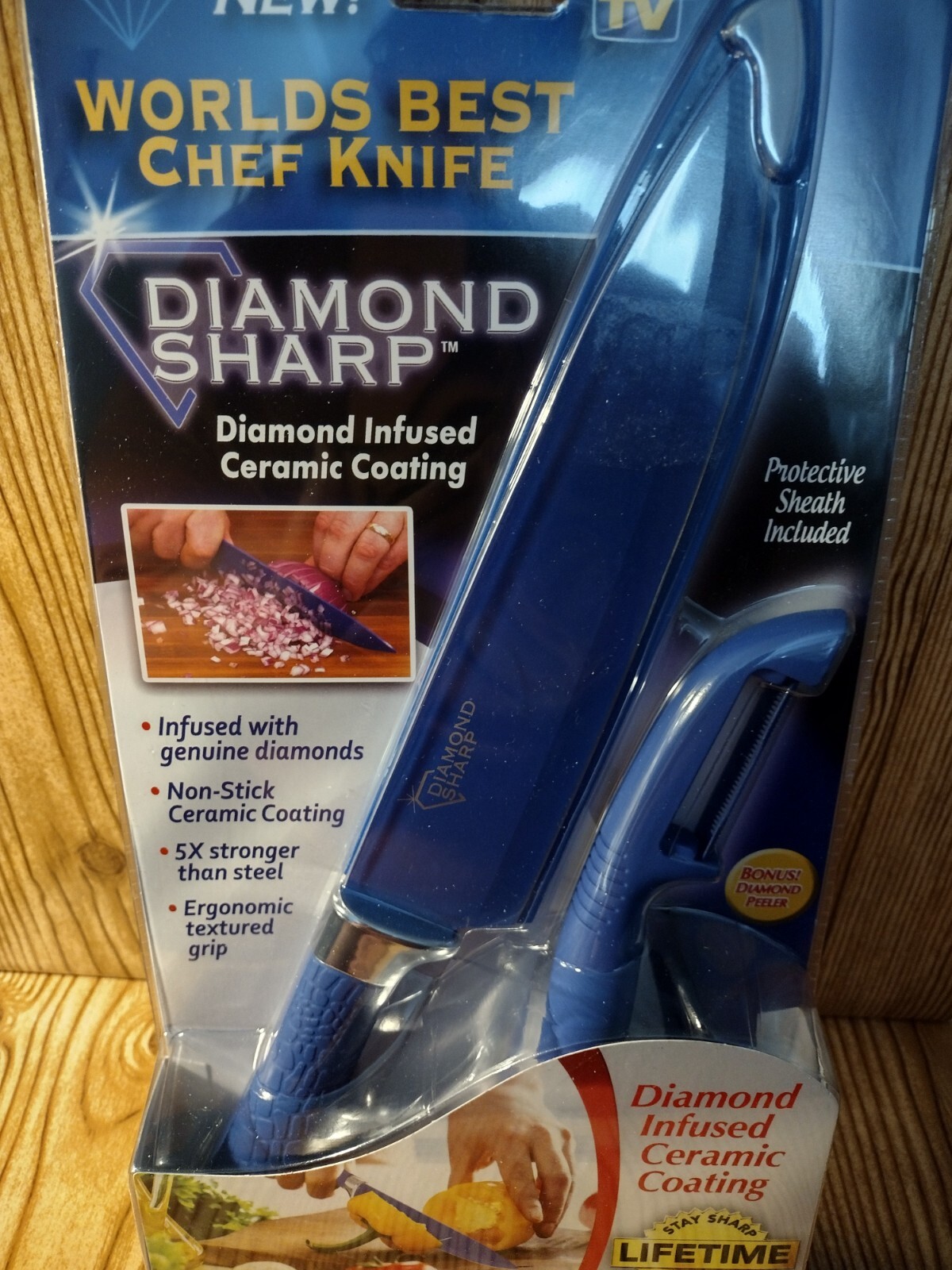Diamond Sharp 8 inch Diamond Chef Knife As Seen On TV with Diamond ...