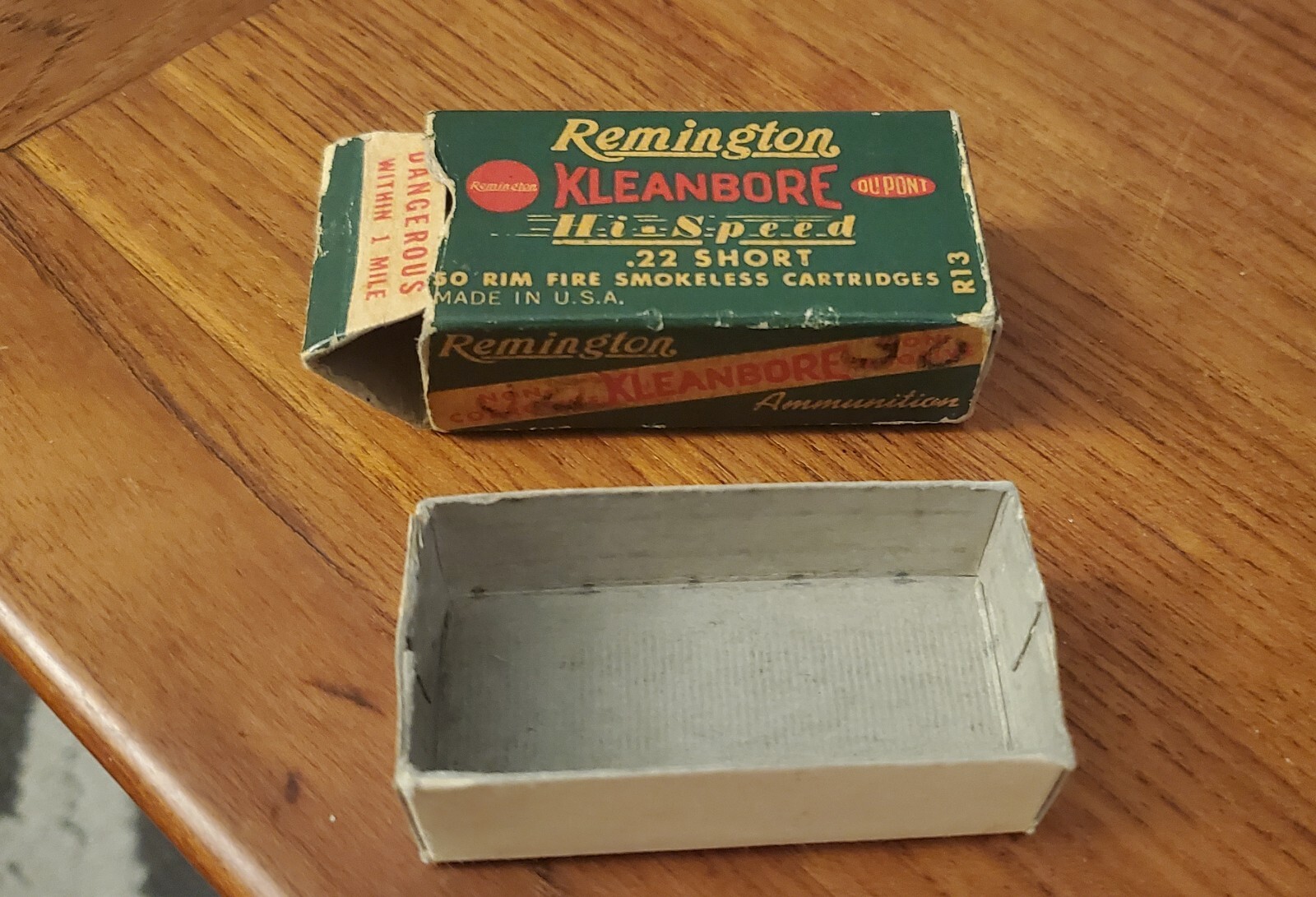 EMPTY 22 Ammo Box REMINGTON KLEANBORE HIGH SPEED Short Hollow Point ...