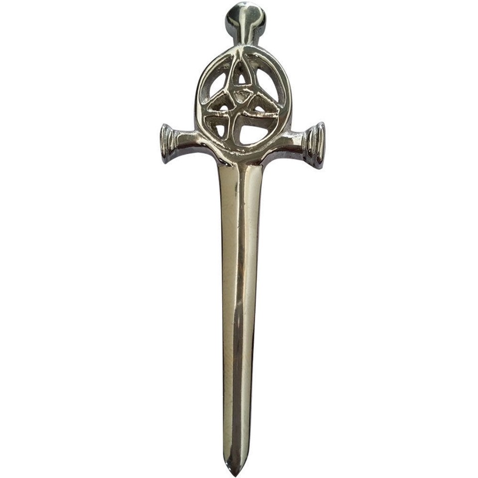 Scottish Kilt Pins Various Design Chrome Finish 4" Highland Pin ...