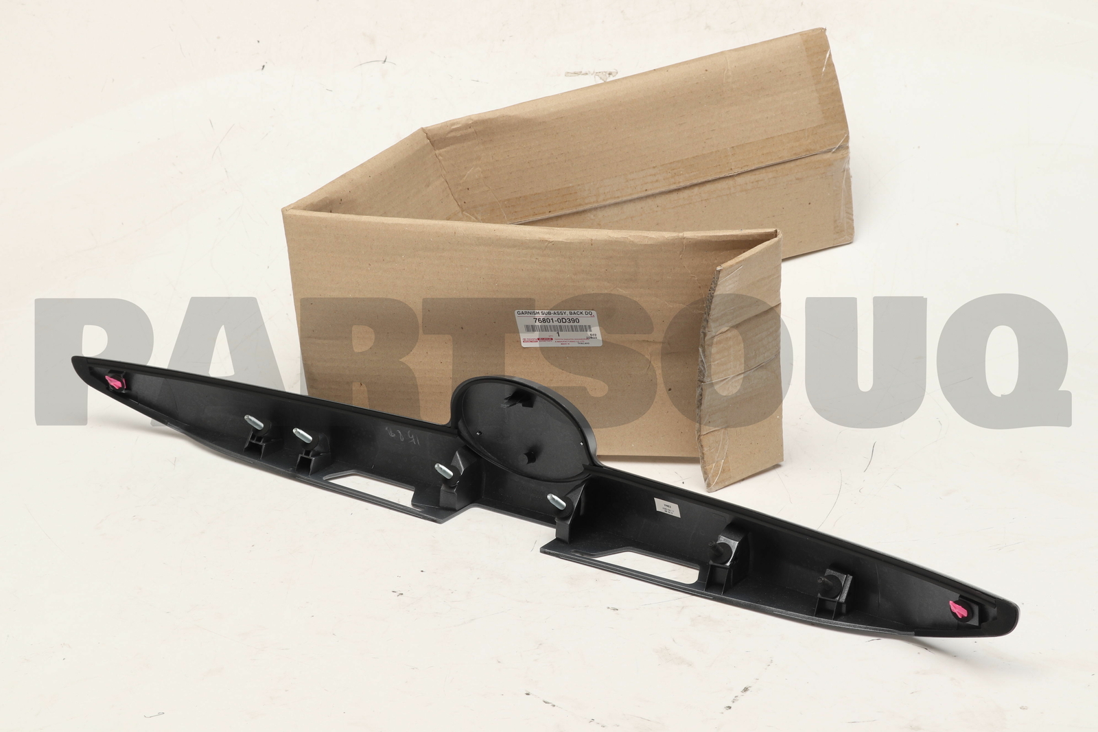 768010D390 Genuine Toyota GARNISH SUB-ASSY, LUGGAGE COMPARTMENT DOOR ...