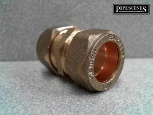 16mm x 15mm Brass Compression Reducer for Copper Pipe Plastic Pipe ...