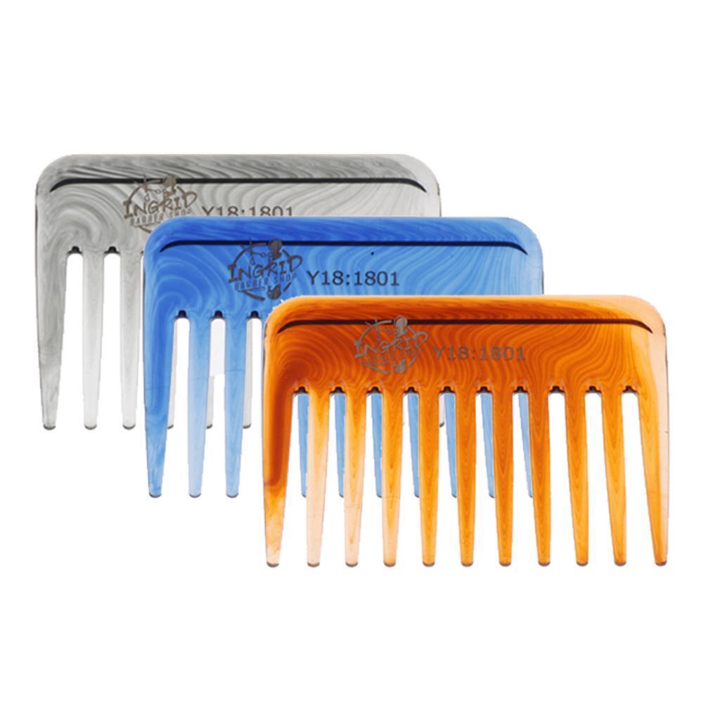 5X Wide-Teeth Detangling Lockiges Haar Kamm Mens Back Head Styling Öl ...