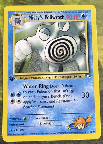 1st Edition Misty’s Poliwrath Rare 31/132 - Gym Heroes - Near Mint | eBay