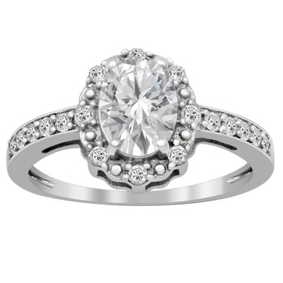 Solitaire Accents Round 8X8 MM Cubic Zirconia 925 Sterling Silver ...
