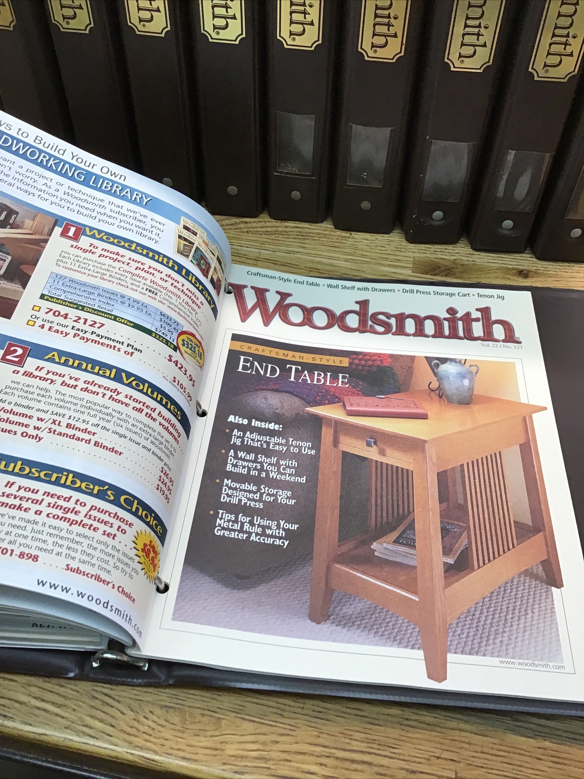 Woodsmith Magazines and 13 Binders: No. 1-127 Huge Lot **Collection ...