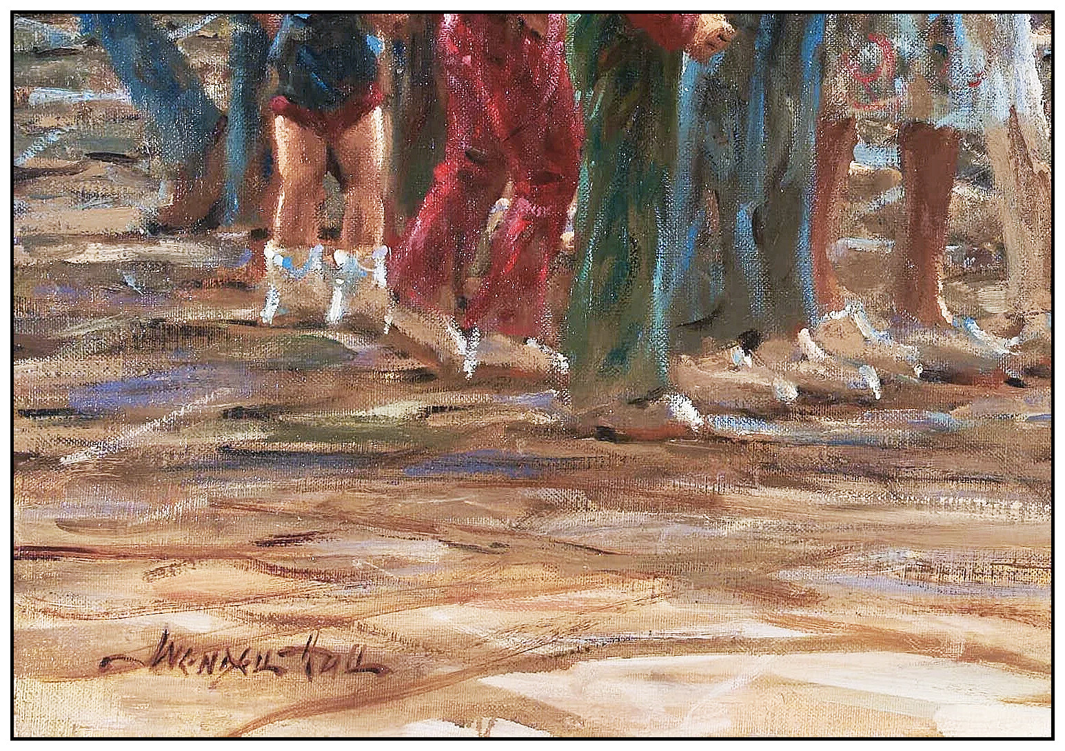 Wendell Hall Original Large Oil Painting On Canvas Signed Children ...