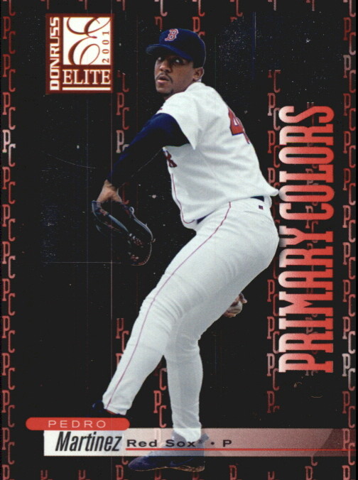 2001 Donruss Elite Primary Colors Red Baseball Card #PC17 Pedro ...