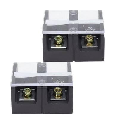 (1002))Wire Barrier Block Terminal Strip Black Universal Plated Wire ...