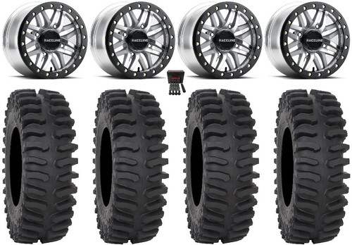 Raceline Ryno Bdlk 14" Mh Wheels 32" XT400 Tires Polaris RZR XP 1000 ...