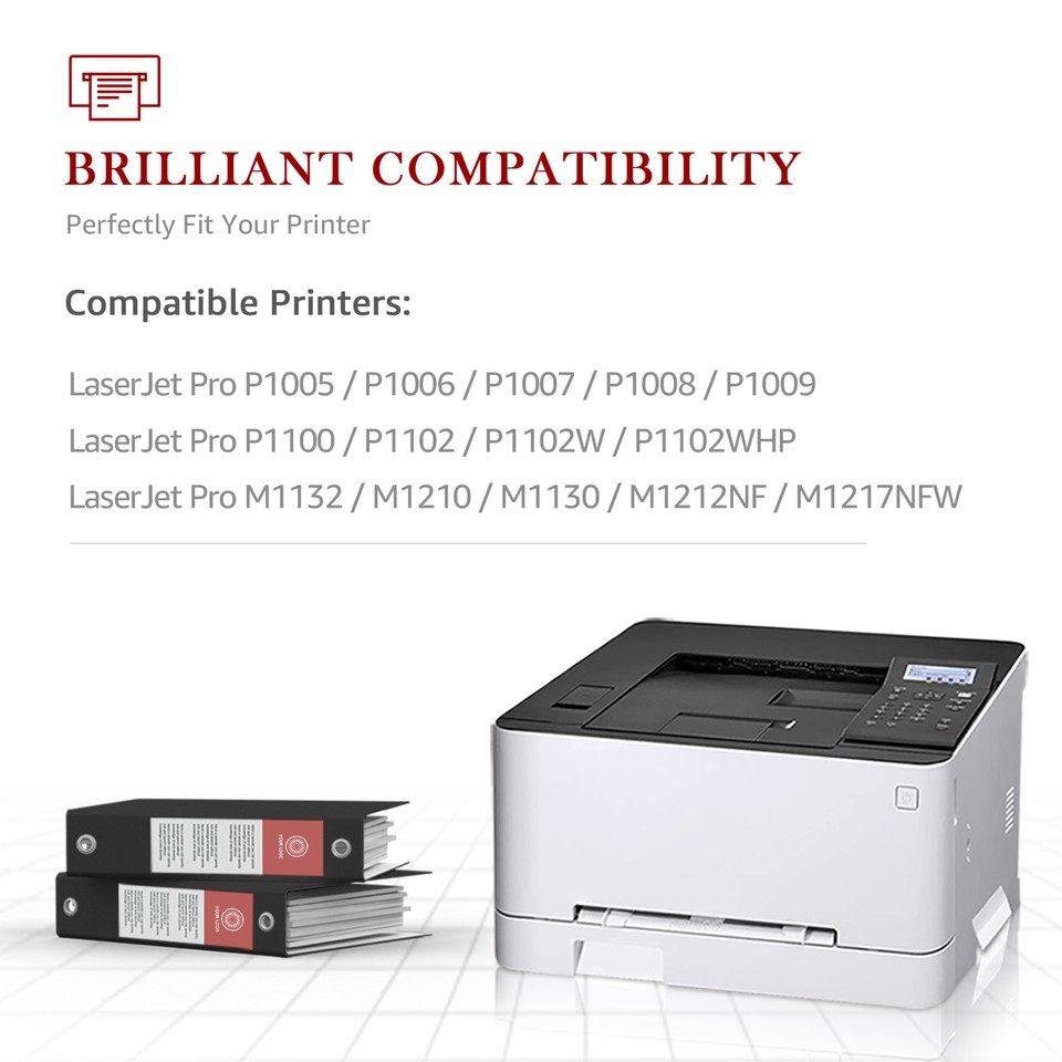 10PK CE285A 85A Black Toner Cartridge for HP LaserJet P1005 M1212nf MFP ...