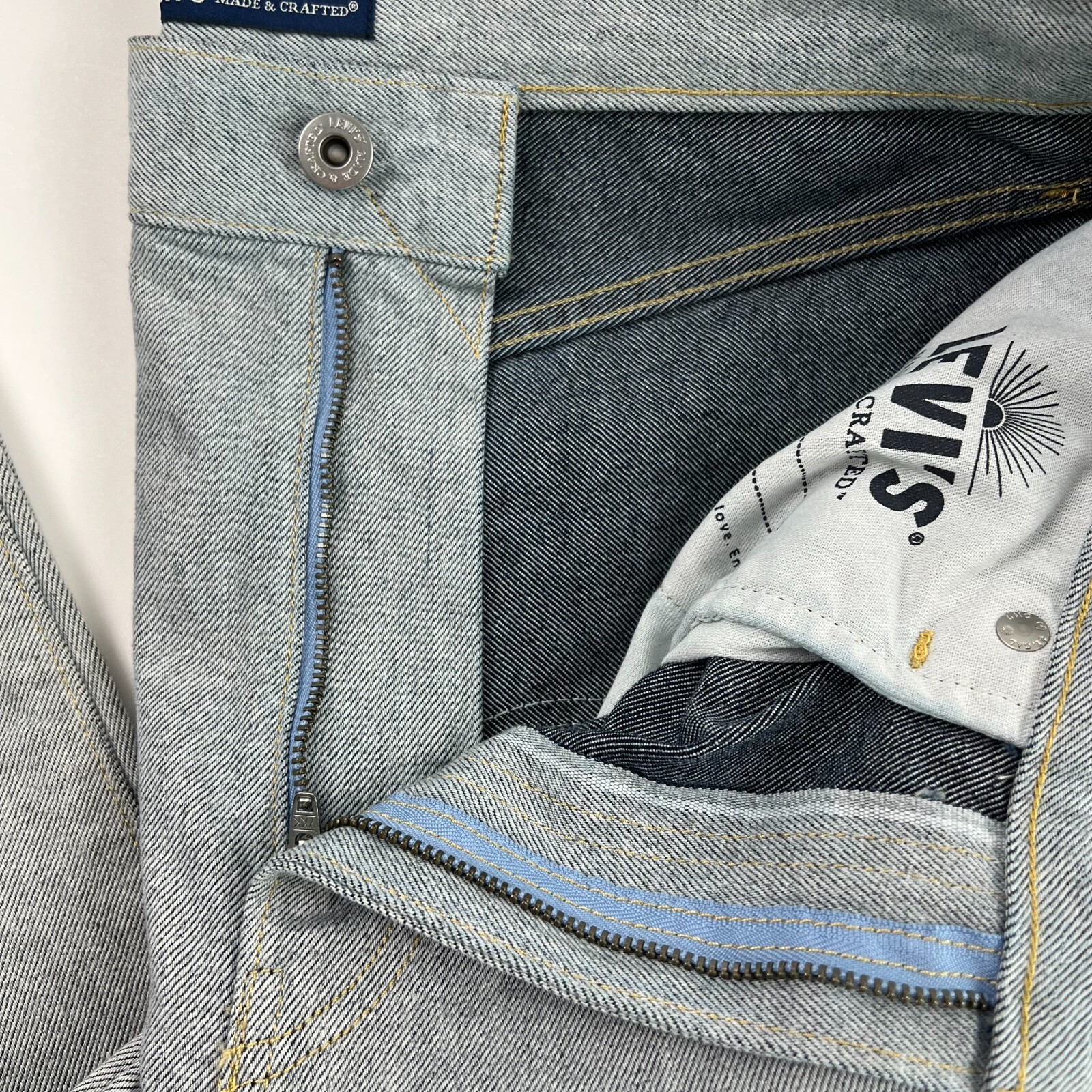 Levi's Made & Crafted Women The Column High Rise Zip Fly Jeans Light ...