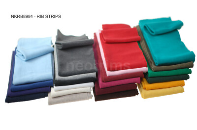 Waistbands & Cuffs Knitted Cotton Poly Stretch Knit Rib Strip Trim Edge ...