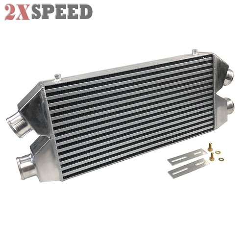 Universal Aluminum Front Mount TWIN Twin Turbo Intercooler 30"X12.5"X3 ...
