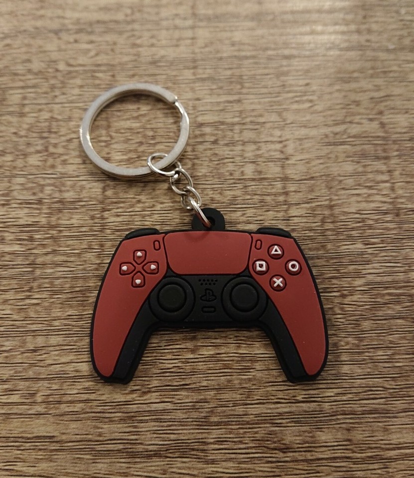 *NEW* PS5 Red Dualsense Controller Console Disk Keyring Gamepad Game ...