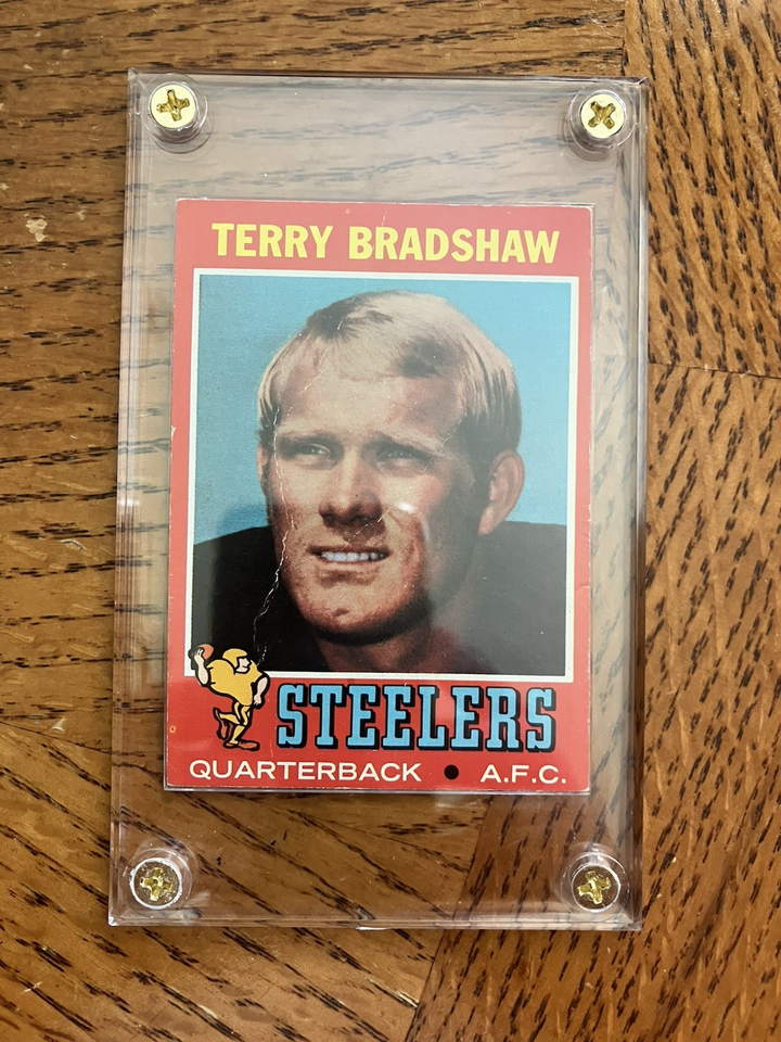TERRY BRADSHAW 1971 TOPPS ROOKIE CARD # 156 1-FAMILY OWNED CARD NICE ...