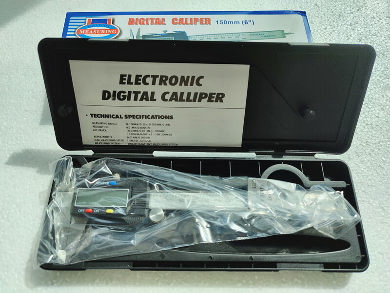 LED Digital Caliper Vernier 6" 150mm CNC Electronic Micrometer Ruler ...